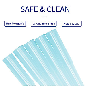 1mL Pipette Tips, Universal Blue 1000ul Pipette Tips, Polypropylene (PP), 500pcs/bag, Non-pyrogenic, DNAse/RNAse Free, Autoclavable, Widely Compatible