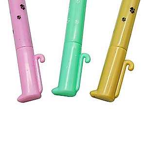 Maydahui 12PCS Elegant Cat Shape Rollerball Pens Cute Kawaii Animal Pen Japanese Kitty Black Gel Ink Slender Penholder Bedroom Eyes Style for Girls School Office