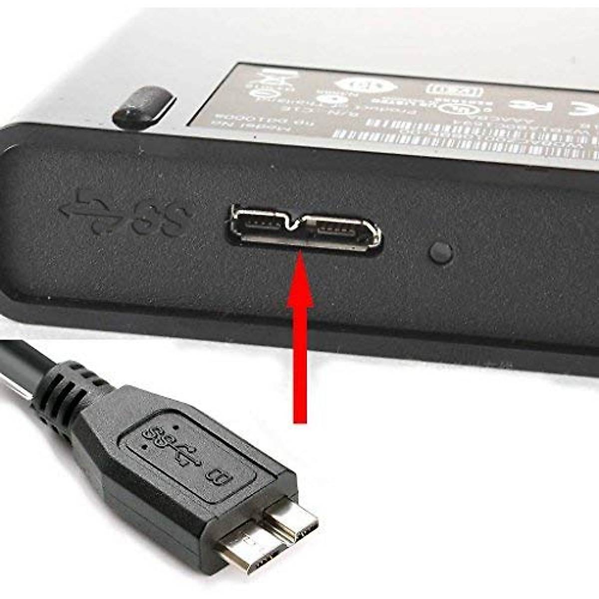 MaxLLTo USB 3.0 Power Charger Data SYNC Cable Cord for Toshiba External Hard Drive Disk 1tb 2tb 3tb, 3ft Long - Balck