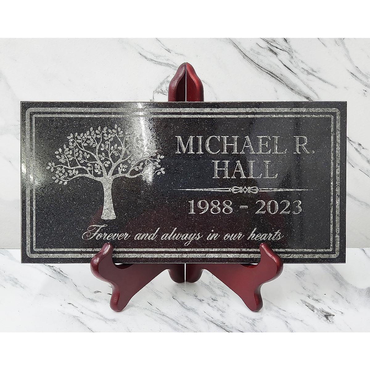 In Loving Memory Personalized Granite Memorial Stone Sympathy Remembrance of Dad Mom Child