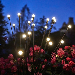 ZHUANYIYI Creative Firefly Outdoor Solar Lights, Landscape Lights On Courtyard Lawns, Waterproof Decorative Lights for Home Garden Pavement
