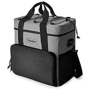 TOURIT Cooler Bag 35-Can Insulated Soft Cooler Portable Cooler Bag 24L Lunch Coolers for Picnic, Beach, Work, Trip, Grey