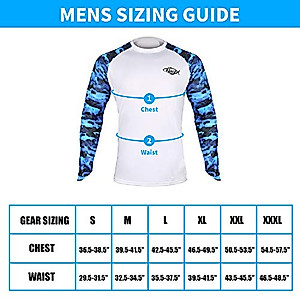 Palmyth Fishing Shirt for Men Long Sleeve Sun Protection UV UPF 50+ T-Shirts with Pocket (Sailfish/Anchor, Large)