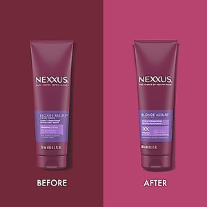 Nexxus Hair Color Blonde Assure Purple Conditioner, Keratin Conditioner, For Blonde and Bleached Hair, Color Conditioner 8.5 oz