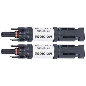 Gugxiom Solar PV Fuse Connector, IP68 Waterproof 1000V in Line Fuse Holder for Solar Panel Connection, Male Female with 1 Built in Fuse(15A)