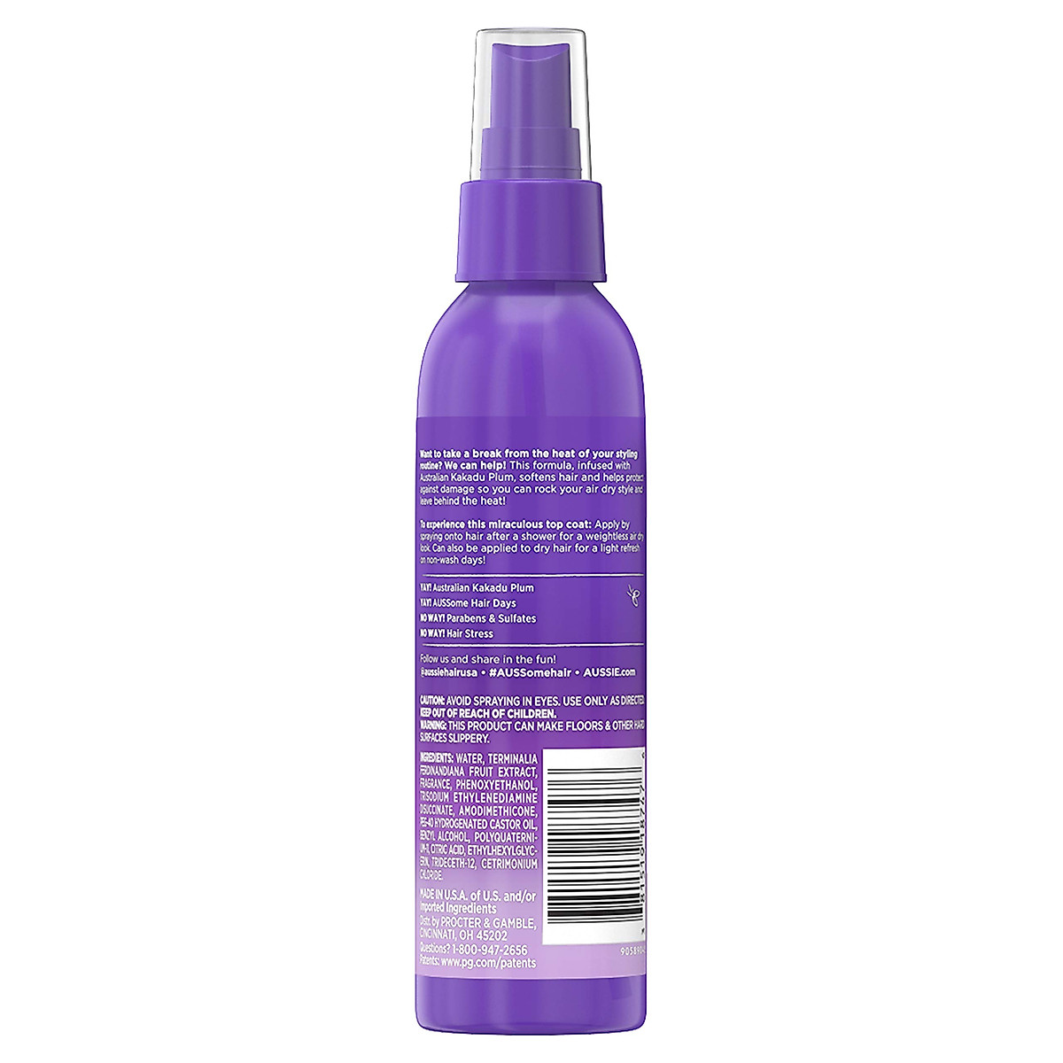 Aussie Soft Halo Air Dry Spray With Australian Kakadu Plum 5.7 Fl Oz