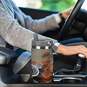 YTLKGFP 30 Oz Large Capacity Car Cup Cut Sea Turtle Tumbler with Handle Straw Lid Insulated Stainless Steel Water Bottle Travel Mug Leak-proof Car Cup Keeps Cold Or Hot