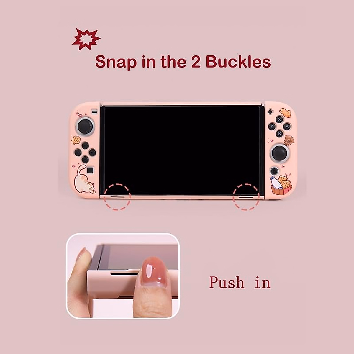 Kiloluv Spa Ducks Switch OLED Protective Case Skin Cover Case Compatible with Nintendo Switch OLED Model 2021