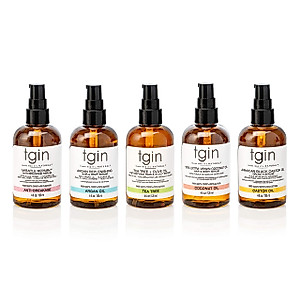 tgin Argan Replenishing Hair Serum - 4 Oz, Dry Hair, Moisturizing, Breakage Control, Paraben Free, Coconut Scent, Serum for Natural or Chemically Treated Hair, Hot Oil Treatment, Hair Styling Agent