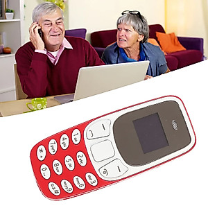 Zopsc BM10 Worlds Smallest Mobile Phone Unlocked, GSM 2 in 1 Mini Mobile Phone with Hands Bluetooth Dialler Dual SIM Card GSM. (Red)