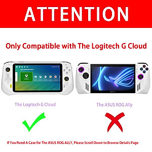 Aenllosi Hard Carrying Case Replacement for Logitech G Cloud Gaming Handheld,White (Only Case)