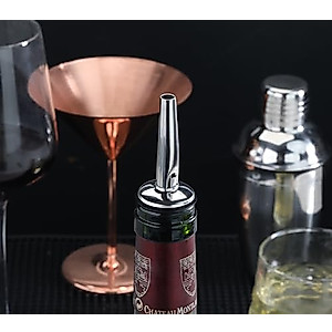 New Star Foodservice 26825 Stainless Steel Bottle Pourers w/Tapered Spout, Set of 12