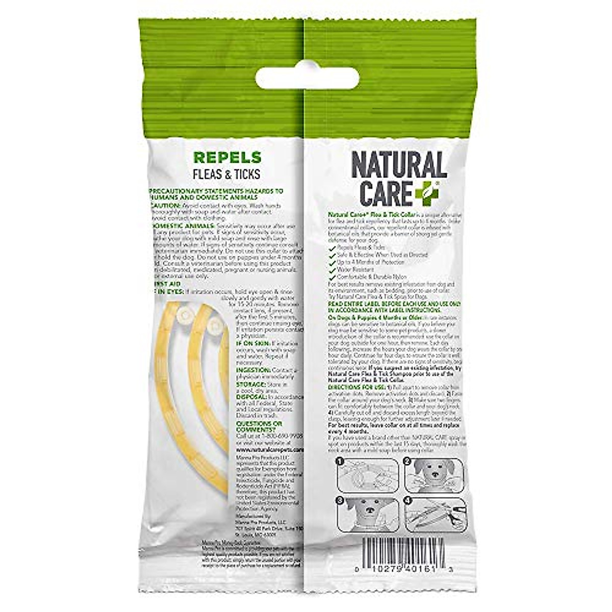 Natural Care Repellent Flea and Tick Collar for Dogs and Puppies - 4 Month Flea & Tick Treatment for Dogs - Repels Fleas & Ticks with Certified Natural Oils