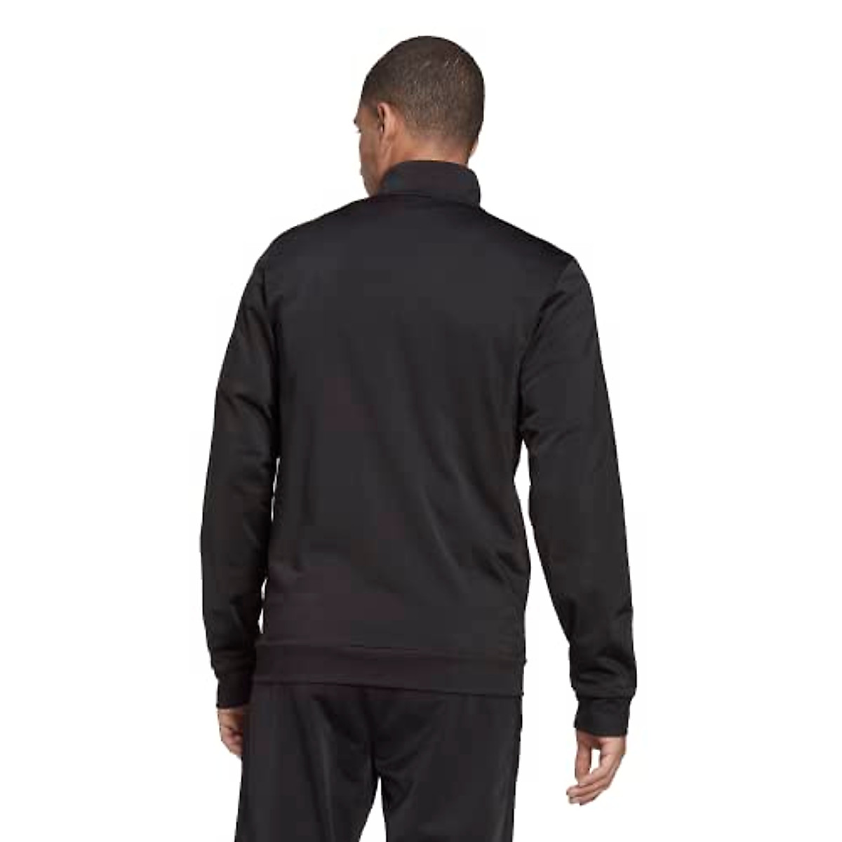 adidas Men's Warm-up Tricot Regular 3-stripes Track Jacket Black/Black X-Large