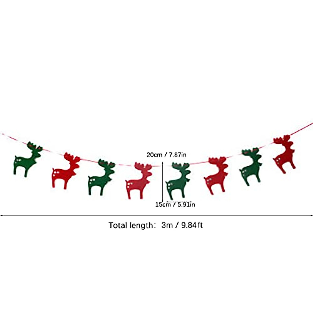 TODOZO Christmas Wall Decor Banner Hanging Bunting Garland Banner Decoration Supplies Wall Banner Hanger (A, One Size)