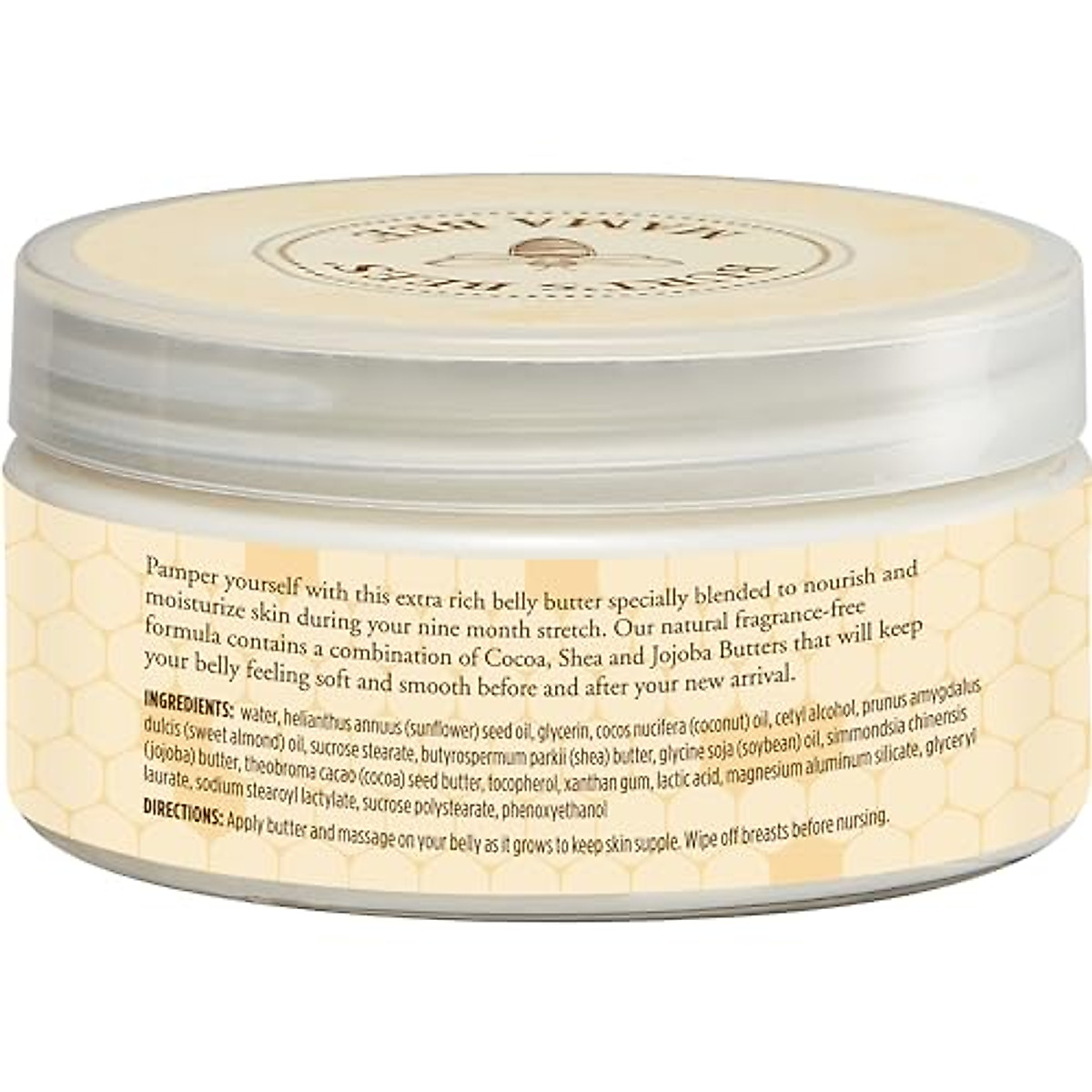 Burt's Bees Mama Bee Belly Butter, Fragrance Free Lotion, 6.5 Ounce Tub