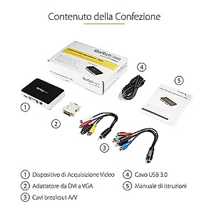 StarTech.com HDMI Video Capture Device - 1080p - 60fps Capture Card - USB Video Recorder - with HDMI DVI VGA, TAA (USB3HDCAP)