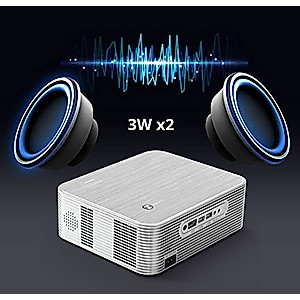 XARONF Full HD Bluetooth Projector Built in DVD Player, 1080P Supported, Portable DVD Projector for Outdoor Movies, Compatible with iOS/Android/TV Stick/HDMI/USB/TF