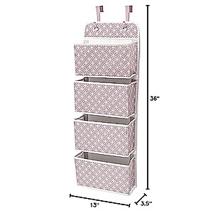 Delta Children Deluxe 4 Pocket Water-Resistant Organizer, Infinity/Pink