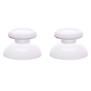 eXtremeRate Replacement Thumbsticks for PS5 Controller, Custom White Analog Stick Joystick Compatible with PS5, for PS4 All Model Controllers Universal - Controller NOT Included