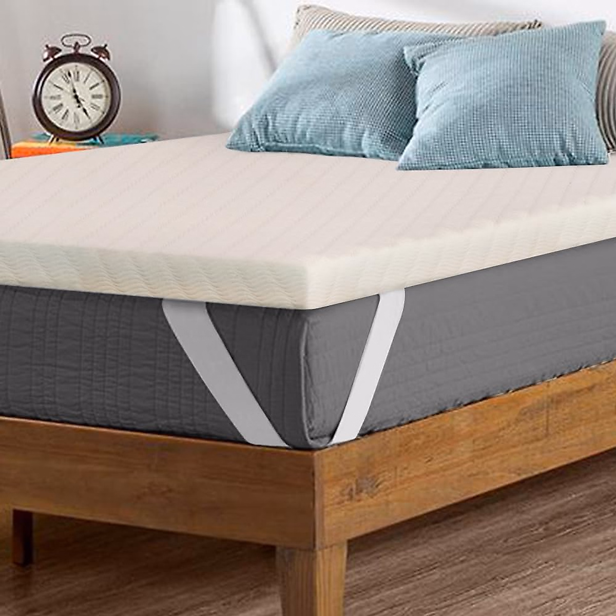 Mattress Topper King, 3 Inch Gel Egg Crate Memory Foam Mattress Topper with Removable & Washable Cover, CertiPUR-US Certified, King Size