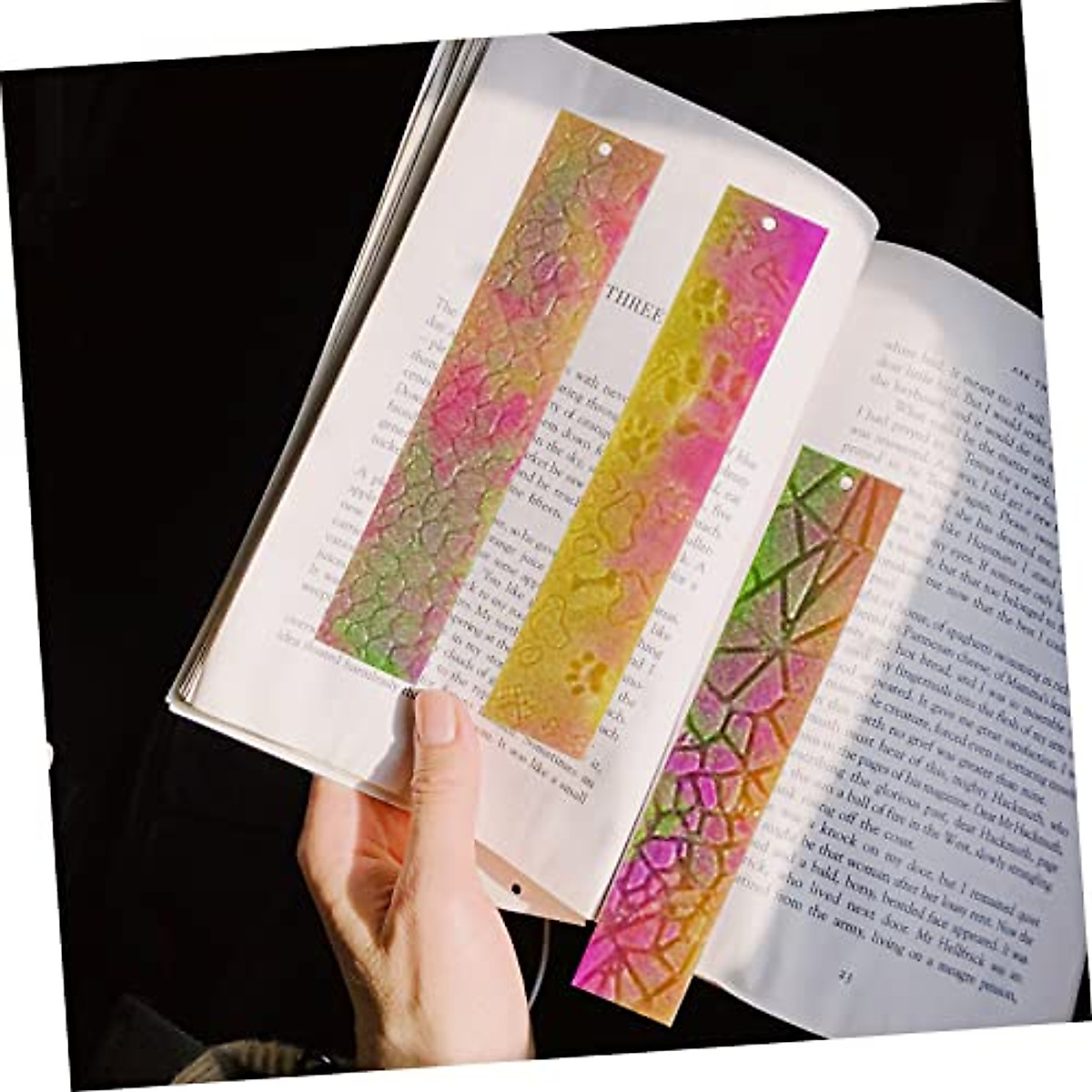 VILLCASE Bookmark Mold Resin Epoxy Bookmark Chocolate Fondant Bookmark Casting Molds Rectangular Bookmark DIY Gift Tag Jewelry Tags DIY Craft Making Trays Crafts Student Crystal Silica Gel