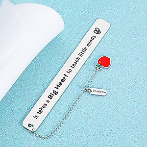 Teacher Appreciation Gifts for Women Men Teacher Appreciation Gifts in Bulk Thank You Gifts for Teachers It Takes A Big Heart Bookmark Teacher Gifts from Student Graduation Retirement Gift for Teacher