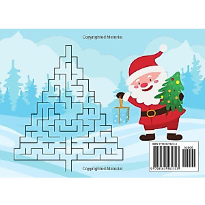 Christmas Big Book of Mazes : Stocking Stuffers for Kids: 130 Puzzles Different Difficulty Levels and Shapes Christmas Gift 4 5 6 7 8 Year Old Boy Girl Activity Book for Kids Ages 4-6 6-8