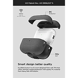 VRS Design Modern Airpods Pro Case for Apple Airpods Pro 2nd Generation (2022) (Sand Stone) [US Patent Registered]