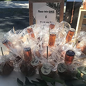 Cedilis 50 Pack 1.7floz Mini Liquor Bottles with Funnels, Airtight Plastic Spirit Bottle with Black Cap, Little Empty Clear Alcohol Shot Bottles, Miniature Bottles for Baby Shower, Weddings(50ml)