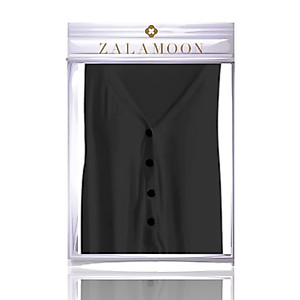 Zalamoon Luxury Infinity Shawl Infinite Ways to Wear Wrap Poncho Cape Scarf (Black)