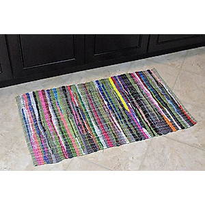 DII Chindi Home Collection Handwoven Multicolor Area Rag Rug, 20x31.5