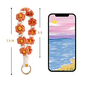 MaySol Key Lanyard for Keys Macrame Keychain Wristlet Wristlet keychain for Keys Cute keychain Wrist Lanyard for Key Keyring Bracelet Holder lanyards for keys wrist Keychain Car Keys Boho Keychain