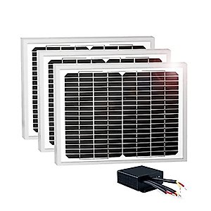 TOPENS TSP30W Solar Panel 30-Watt 24V Monocrystalline Solar Panel Battery Charging Controller Kit, for Gate Opener, Boat, Yacht, RV, Caravan, Golf car, Street lamp, Garden Light and Farm Equipment