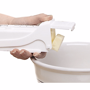 KitchenArt Buttermate Butter Cutter Slicer, Measuring Dispenser and Keeper, White