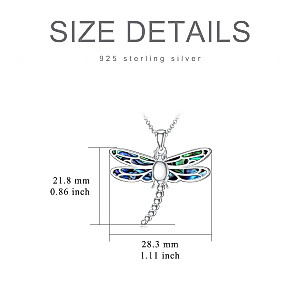 PELOVNY Cremation Jewelry for Ashes 925 Sterling Silver Dragonfly Necklace for Ashes Urn Memorial Keepsake Jewelry Gift for Women Her