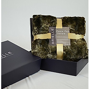 Brielle Faux Fur Oversized Throw, 50" by 70", Starling Gray