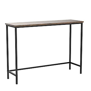 Lifewit 39.4 Inch Narrow Console Table with Metal Frame for Living Room, Industrial Long Entryway Table for Hallway, Entrance, Office, Corridor, Coffee Behind Sofa, Rustic Brown
