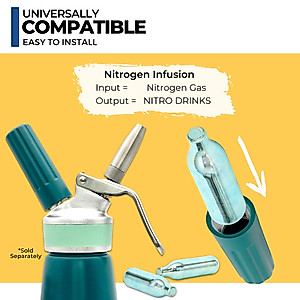 ICO 30pcs Nitrogen Cartridges N2 Cartridges for Nitro Coffee Cold Brew Non-threaded Nitrogen Chargers, 2g