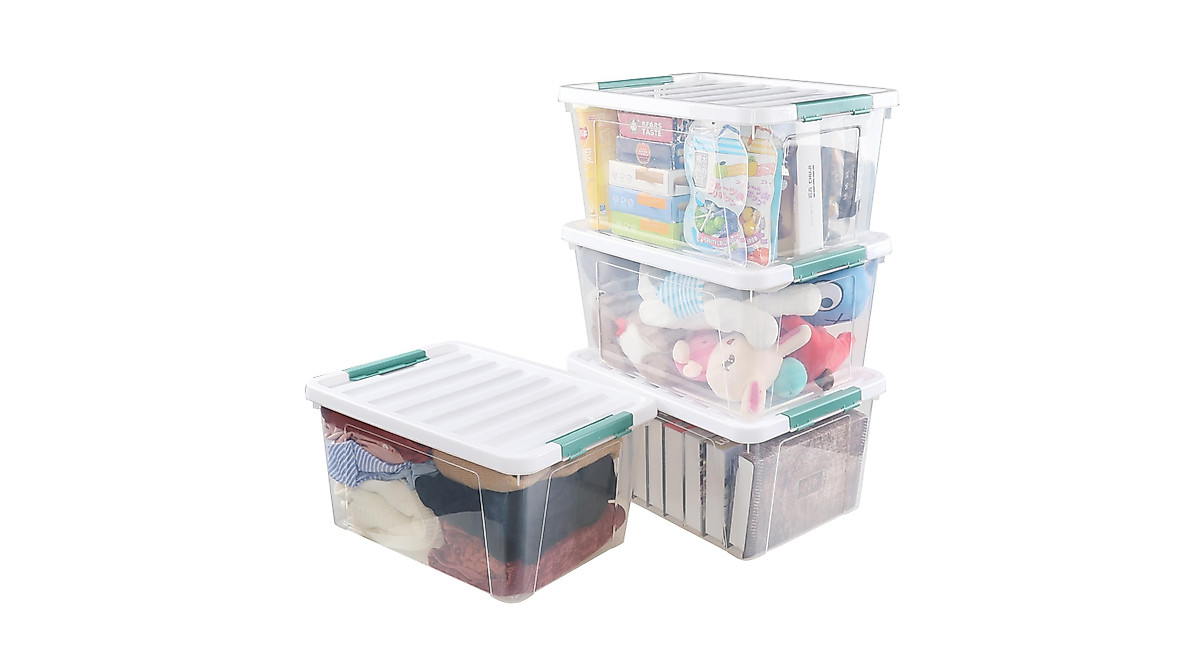 Quickquick 36 Quart Storage Tote - 6 Durable Bins