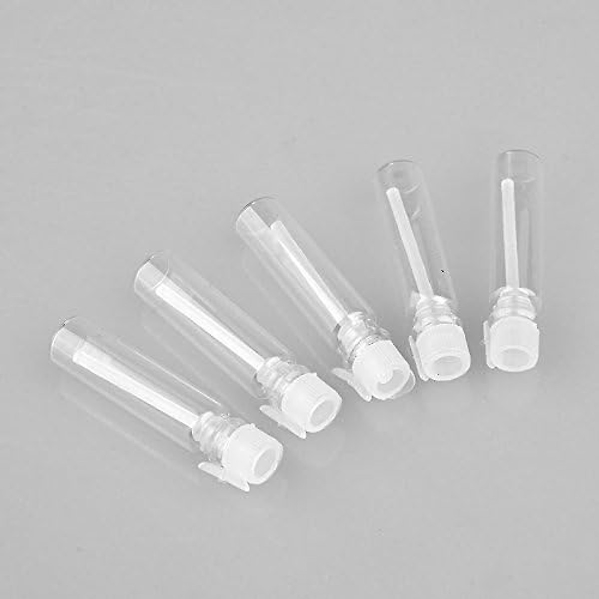 Elfensatll- 100PCS Transparent Clear 1ml 1/4 Dram Empty Glass Sample Vials With 0.5ml 10pcs Pipettes Droppers for Party Makeup Tool Essential Oils Aromatherapy Perfume Cologne