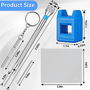 13PCS Professional Watch Screwdriver Set, SHEGATO Micro Precision Glasses Repair Kit, with 13PCS 0.2-2.0MM Extra Replace Blades, for Eyeglass Sunglass Watchmaker Jewelry Computer Phone Small Tools