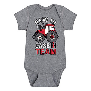 New to The Case IH Team - Infant Baby One Piece - Size 6 Months Athletic Heather