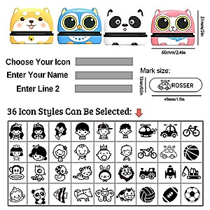 Name Stamp for Clothing Kids,Extra 100 or 200 Personazlied Name Labels for School Supplies Waterproof,Customized Name Stamp,Clothes Stamp for Kids Waterproof,Personalized Name Stamp,Custom Label Stamp for Kids School Stuff,Fabric Name Stamp for Clothes