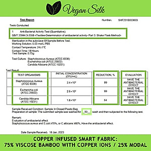 Pillowcase for Acne Prone Skin - Anti-Acne Copper Infused Bamboo Pillow Case 1pc, Hypoallergenic Vegan Silk Pillowcase Queen Size 20x30, Cooling Silky Satin Pillow Cases for Hair and Skin No Bacteria