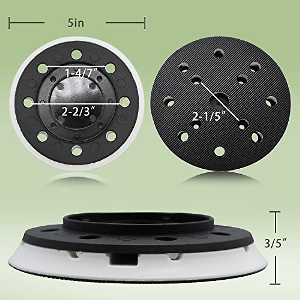 492280 ETS 125 Eq Jetstream Sanding Pad Replacement, Soft, 125mm (5 in) 8 Hole Fit for Festool ETS/ES 125, Pro 5 ltd Random Orbit Finish Sanders
