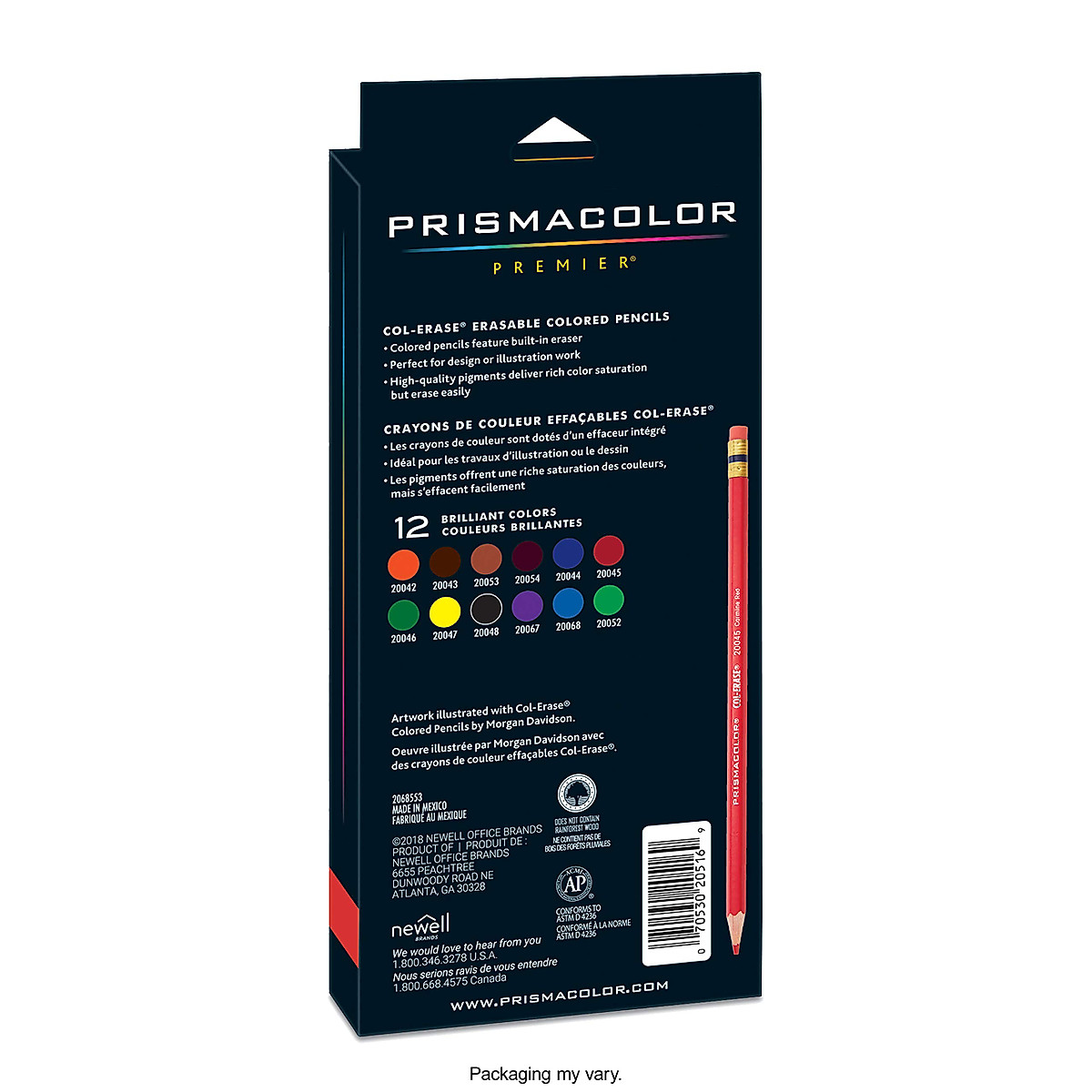 Prismacolor Col-Erase Erasable Colored Pencils, Adult Coloring, 12 Pack