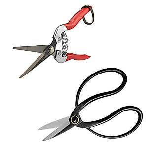 Gonicc Professional Micro-Tip Pruning Snip (GPPS-1008) and 7.3" Bonsai Scissors(GPPS-1012), For Arranging Flowers, Trimming Plants, For Grow Room or Gardening, Bonsai Tools. Garden Scissors Loppers.