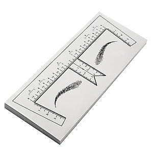 50pcs Disposable Eyebrow Ruler Stencils with Eyebrow Shape for Microblading Permanent makeup Tattoo Eyebrow design Eyebrow Mapping Ruler (Model B-50pcs)