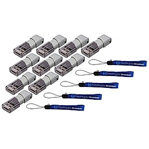 PNY 32GB USB 3.0 Flash Drive Elite Turbo Attache 3 (Ten Pack) Bundle with (5) Everything But Stromboli Lanyard (P-FD32GTBOP-GE)